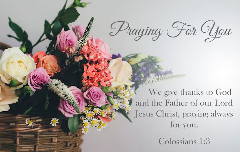 Concern Postcard: Praying for You (Package of 25): Colossians 1:3 (KJV ...
