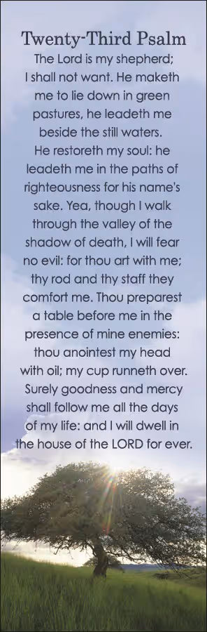 Inspirational Bookmark: 23rd Psalm (Pkg of 25): Psalm 23 (KJV) – CFaithS