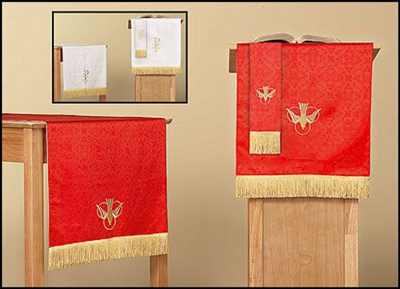 Jacquard Reversible Three Piece Parament Set: Red/White – CFaithS
