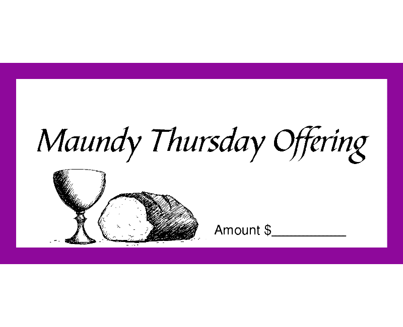 Dollar/Check Size Maundy Thursday Offering Envelope – CFaithS