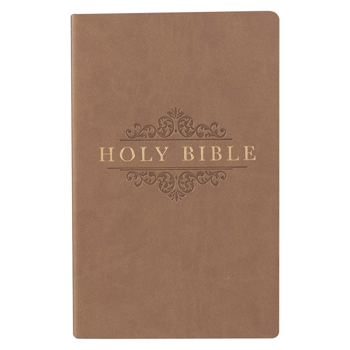 Tan Faux Leather King James Version Gift and Award Bible – CFaithS